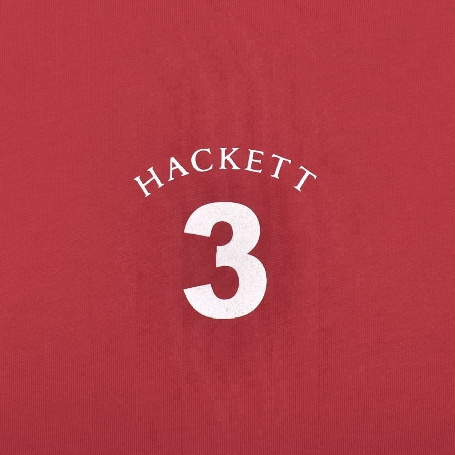 Hackett Heritage Number T Shirt Chilli Red | Mainline Menswear